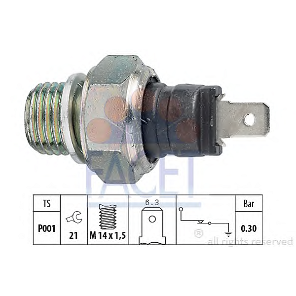 FACET 7.0000 (0003933680 / 0003940980 / 01450185) датчик давления масла\ Fiat (Фиат) Ducato (Дукато) / tempra 1.4-2.0i /