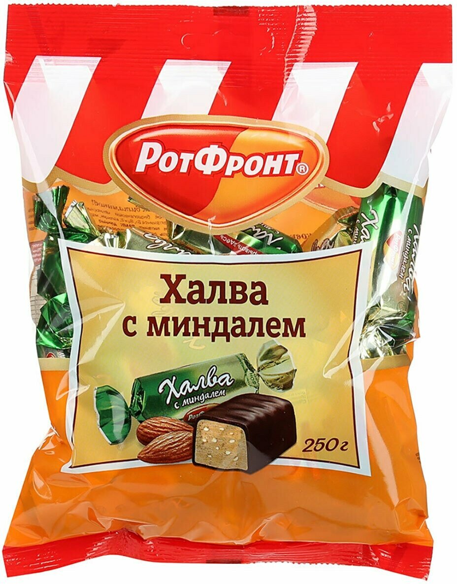 Рот Фронт Халва тахинно-арахисовая с миндалем 250 г