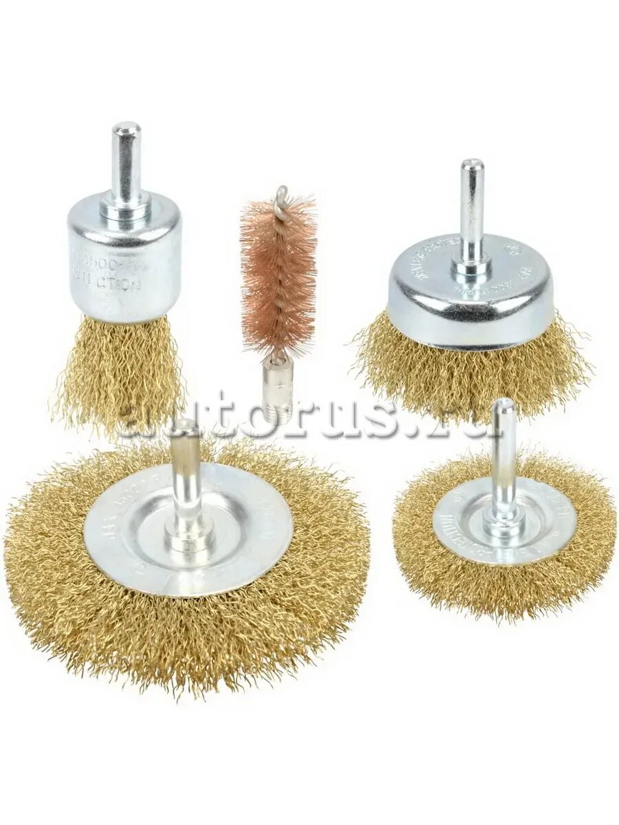 Набор щеток зачистных для дрели 5шт.3 (D-2550507516 мм )
