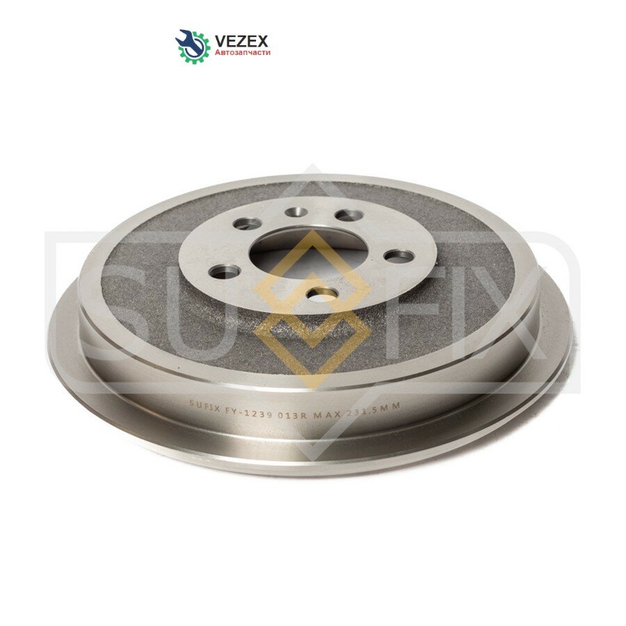 SUFIX FY1239 Барабан тормозной | зад прав/лев | VW Polo Sedan (Rus) 10- / Skoda Octavia (1U) 96-10 / Roomster (5J) 06-15 (230x39)