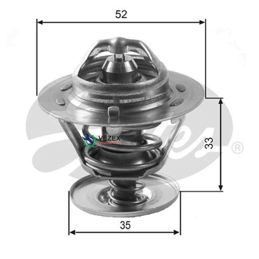 GATES TH12588G1 термостат!\ Ford Escort/Mondeo/Focus 1.3-2.9i/1.8-2.5D/TDi 88>