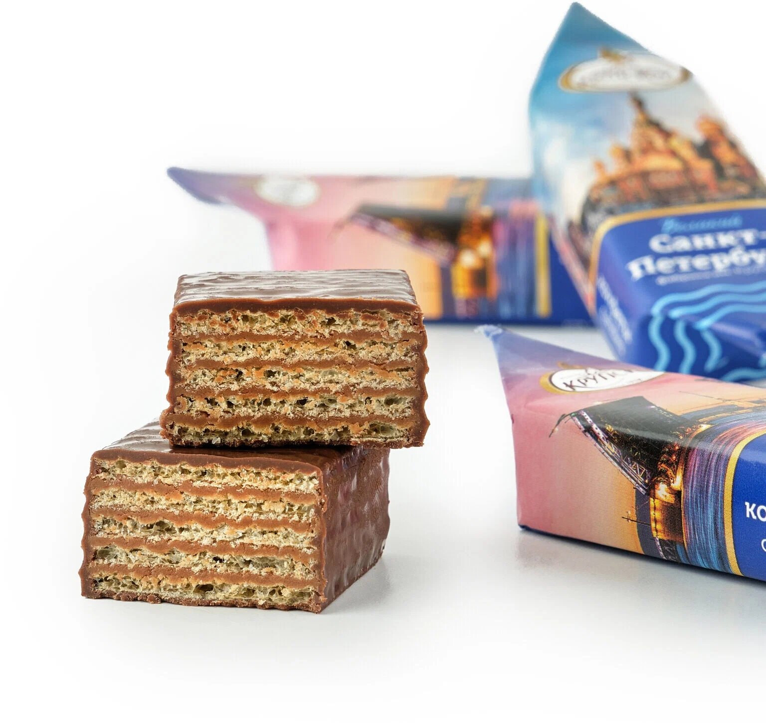 Конфеты Великий Санкт-Петербург вафельные, 2 штуки по 1кг, фабрика им. Крупской