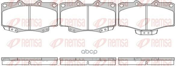 315 04 572140B=FDB797! колодки дисковые пToyota Land Cruiser 4.0-4.2TD 90>/4Runner 2.4-3.0TD 87-96 Remsa арт. 031504