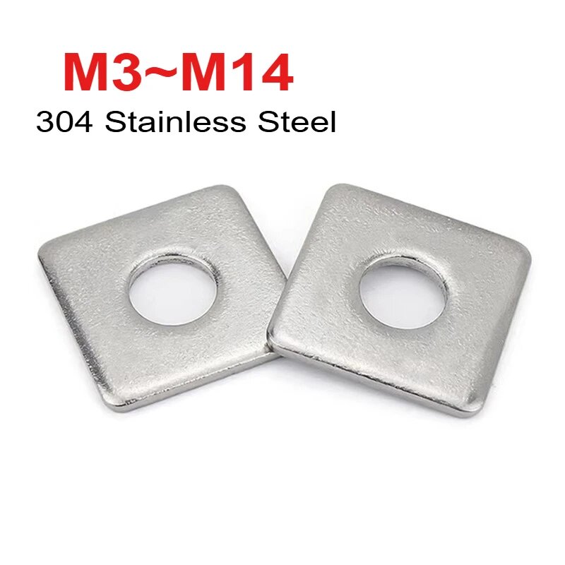Квадратные шайбы из нержавеющей стали M3-M14 M8x25x2mm-2pcs