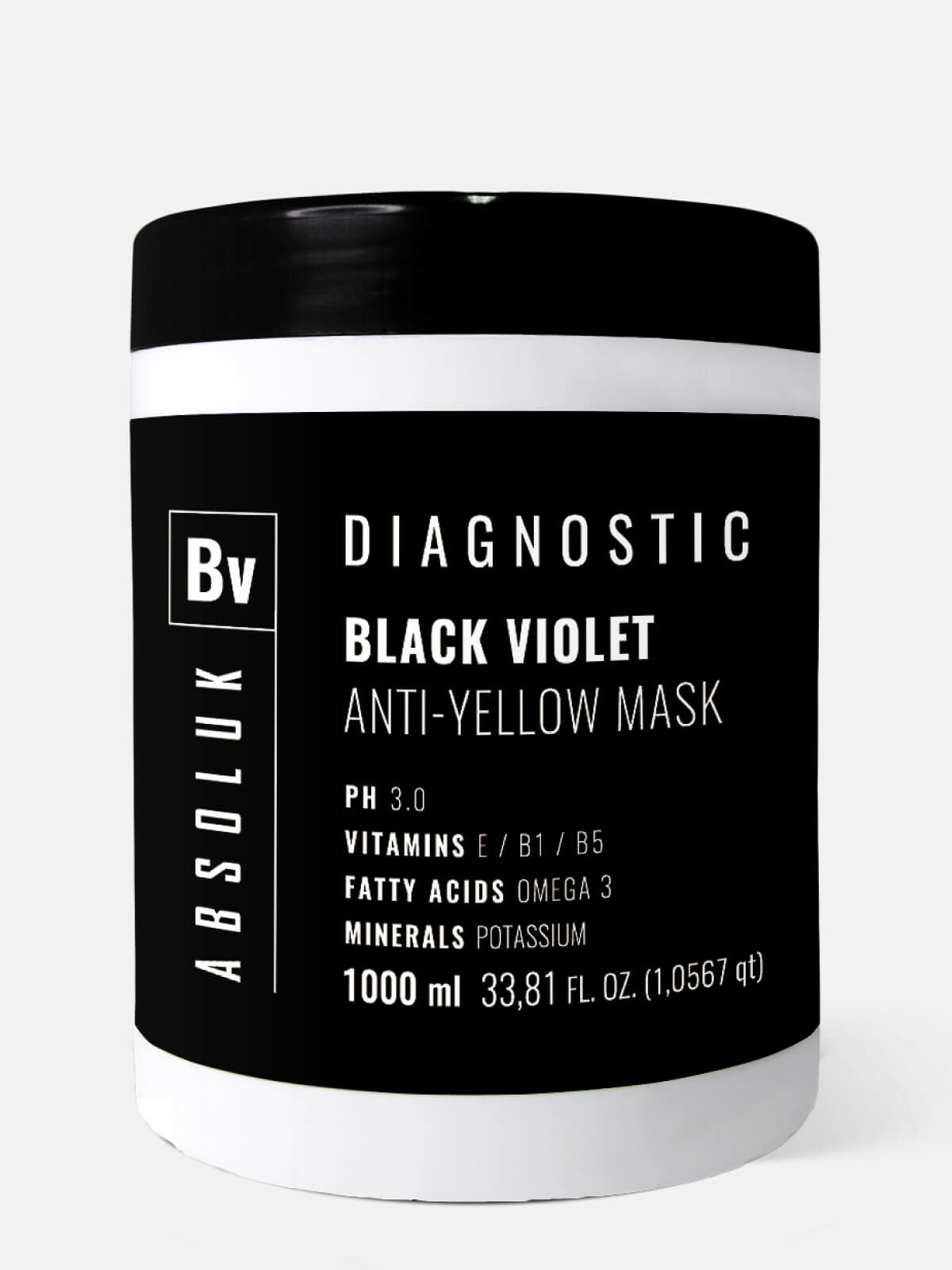 Маска антижелтая для осветленных волос Absoluk Diagnostic Black Violet Anti-Yellow Mask, 1000 мл