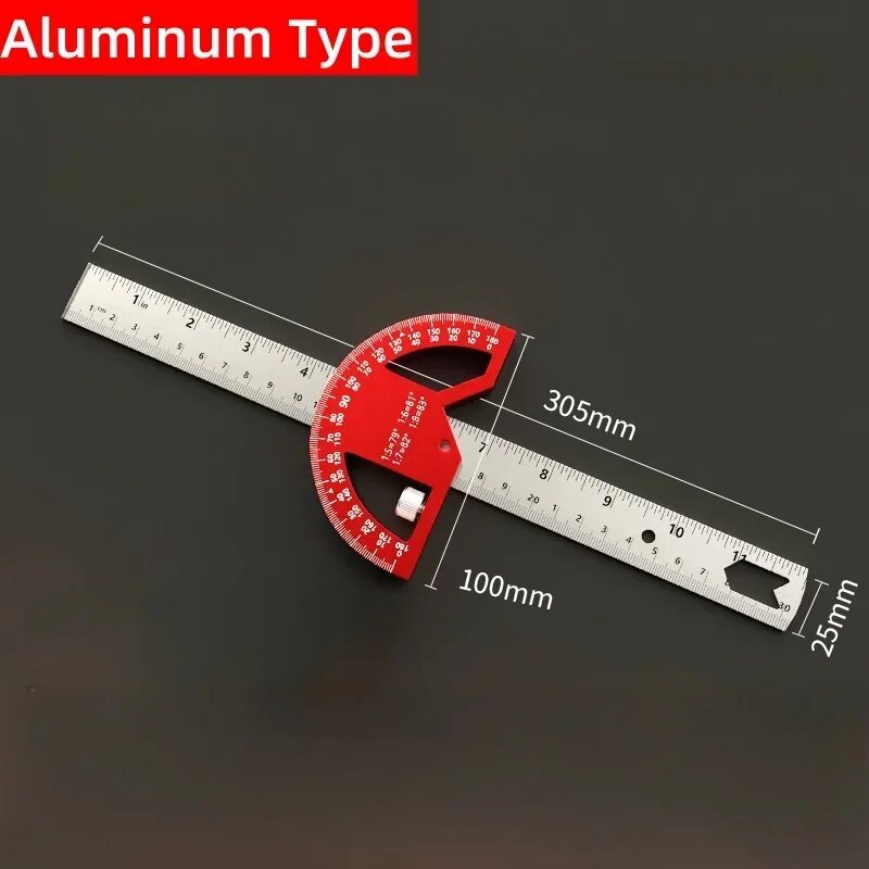Угломер-трансформер 8/12 дюймов 180° Aluminum 12 Inch