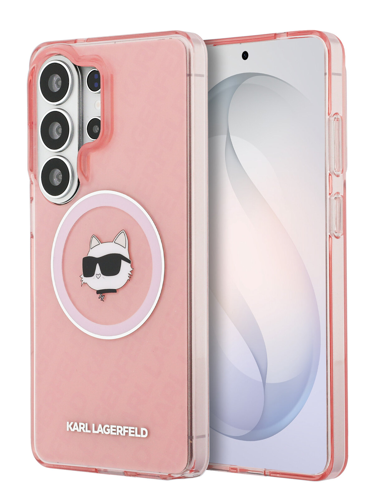 Чехол Karl Lagerfeld на Samsung Galaxy S26 Ultra, с магнитами MagSafe, с принтом NFT Choupette, розовый