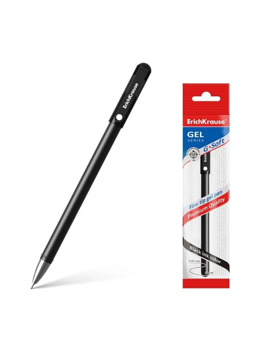 Ручка гелевая ErichKrause G-Soft, цвет чернил черный