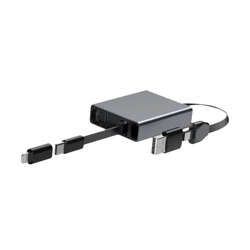 : Телескопический USB-кабель Type-C 66W PD для быстрой зарядки iPhone 13, 14, 15, 16, Samsung, iPad Pro, ноутбуков Asus, Lenovo