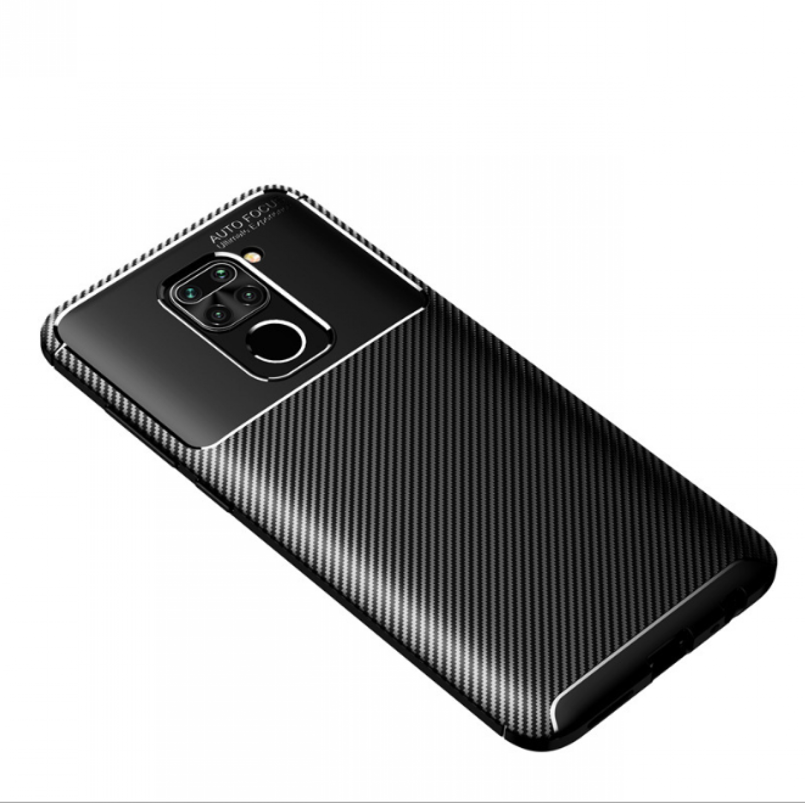 Чехол панель-бампер MyPads для Xiaomi Redmi Note 9 из прочного силикона с матовой отделкой под карбон
