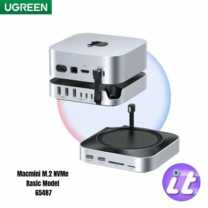 Док-станция расширения UGREEN Macmini M4, док-станция расширения для M.2 SSD, адаптер USB 3.2 для устройств Apple M4/M4 Pro, совместимый с интерфейсами Thunderbolt 4/5.