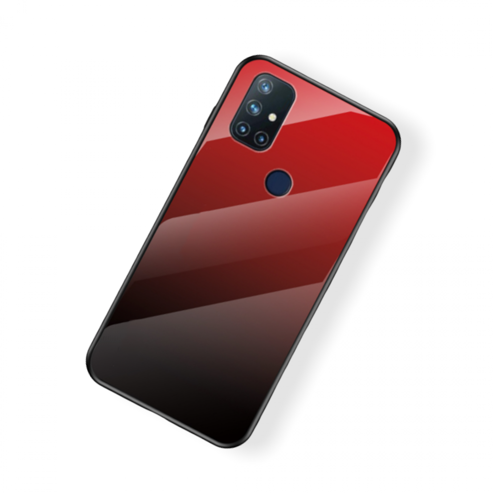 Чехол-бампер MyPads для OnePlus Nord N10 5G из закаленного стекла с эффектом градиент в красных тонах