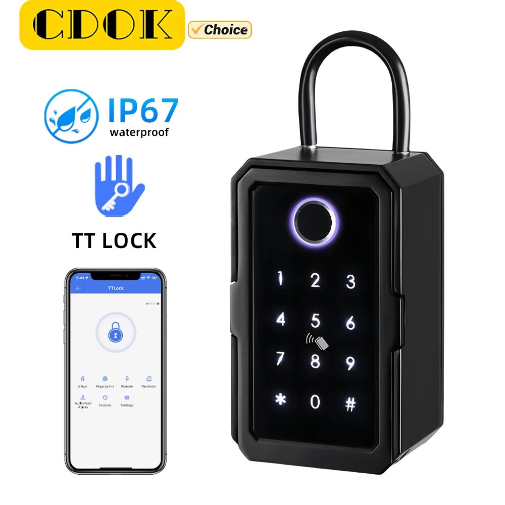 CDOK K3-Black-TTlock Умный замок с кодом и отпечатком