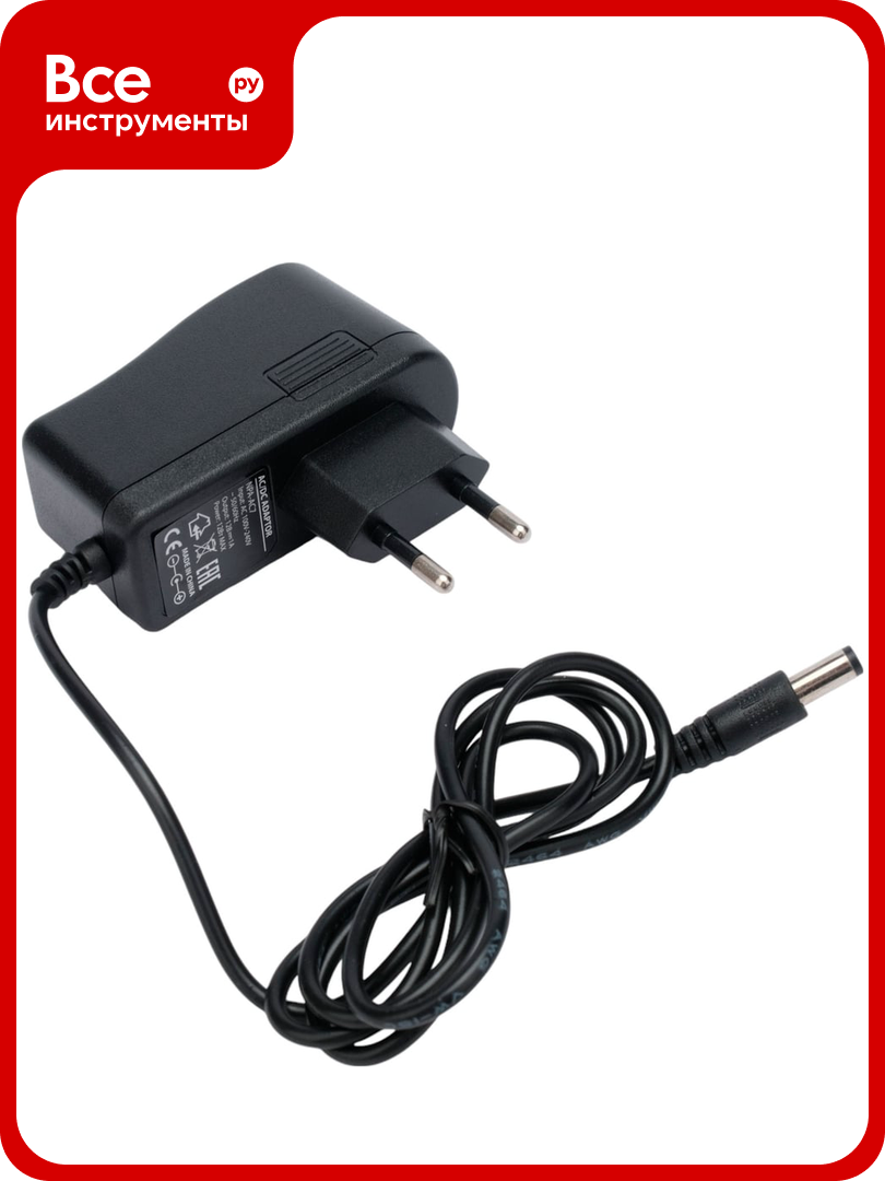 Адаптер питания Gembird 12В/1А, 1 штекер 5,5x2,5мм, NPA-AC7, различных устройств