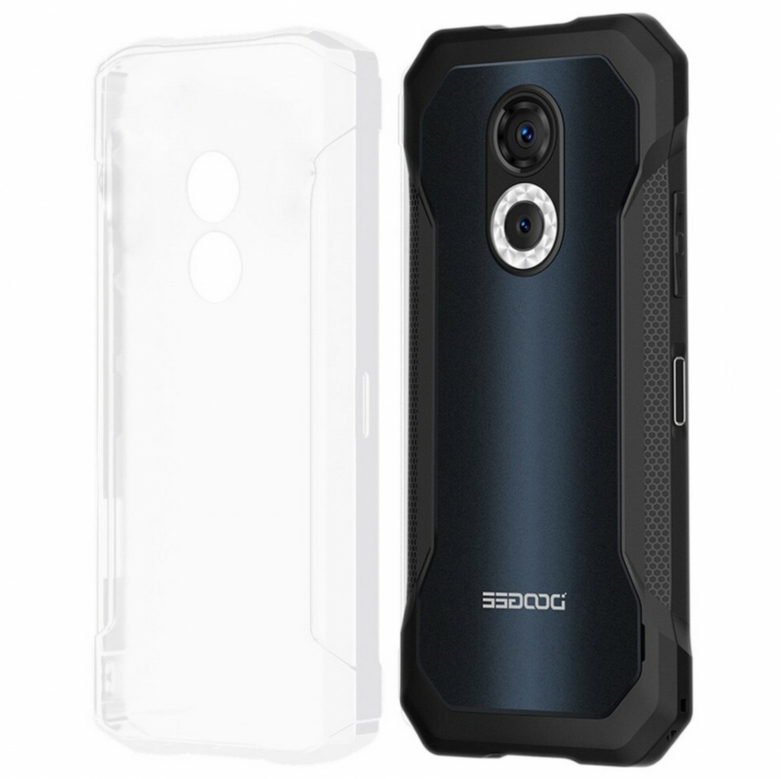 Чехол-бампер MyPads Tocco для Doogee S61 / S61 Pro прозрачный с усиленной защитой углов