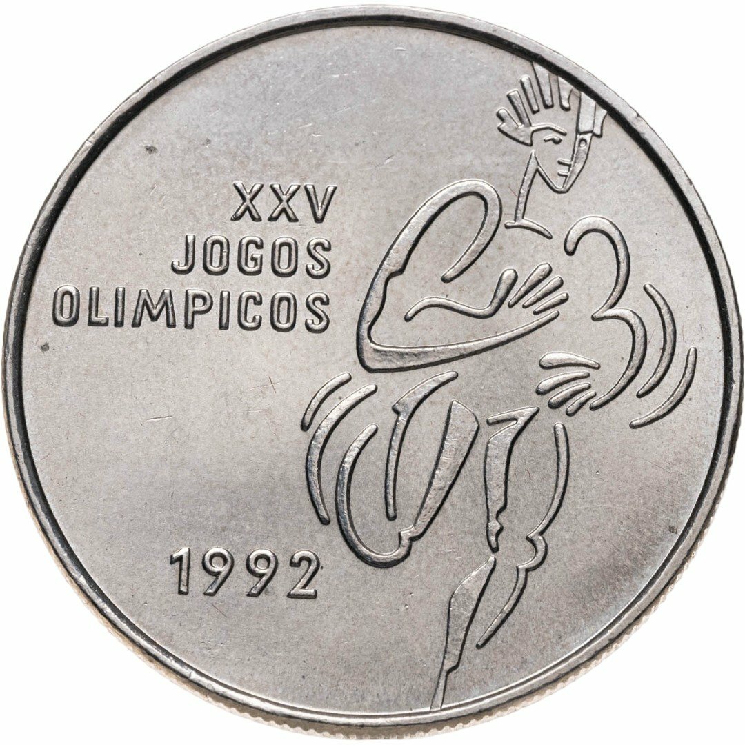 Португалия 200 эскудо escudos 1992 XXV летние Олимпийские Игры, Барселона 1992, Мельхиор медь-никель, в сохранности AU