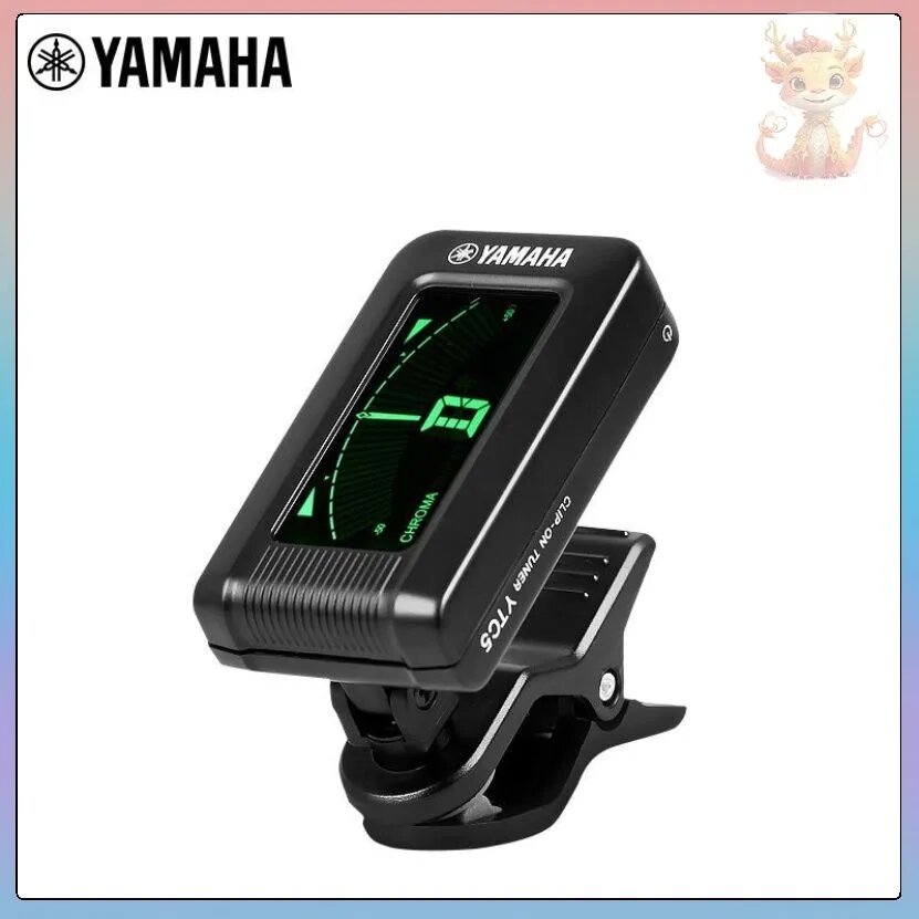 Гитарный тюнер Yamaha YTC5 черный Clip-On для акустической гитары, бас-гитары, укулеле