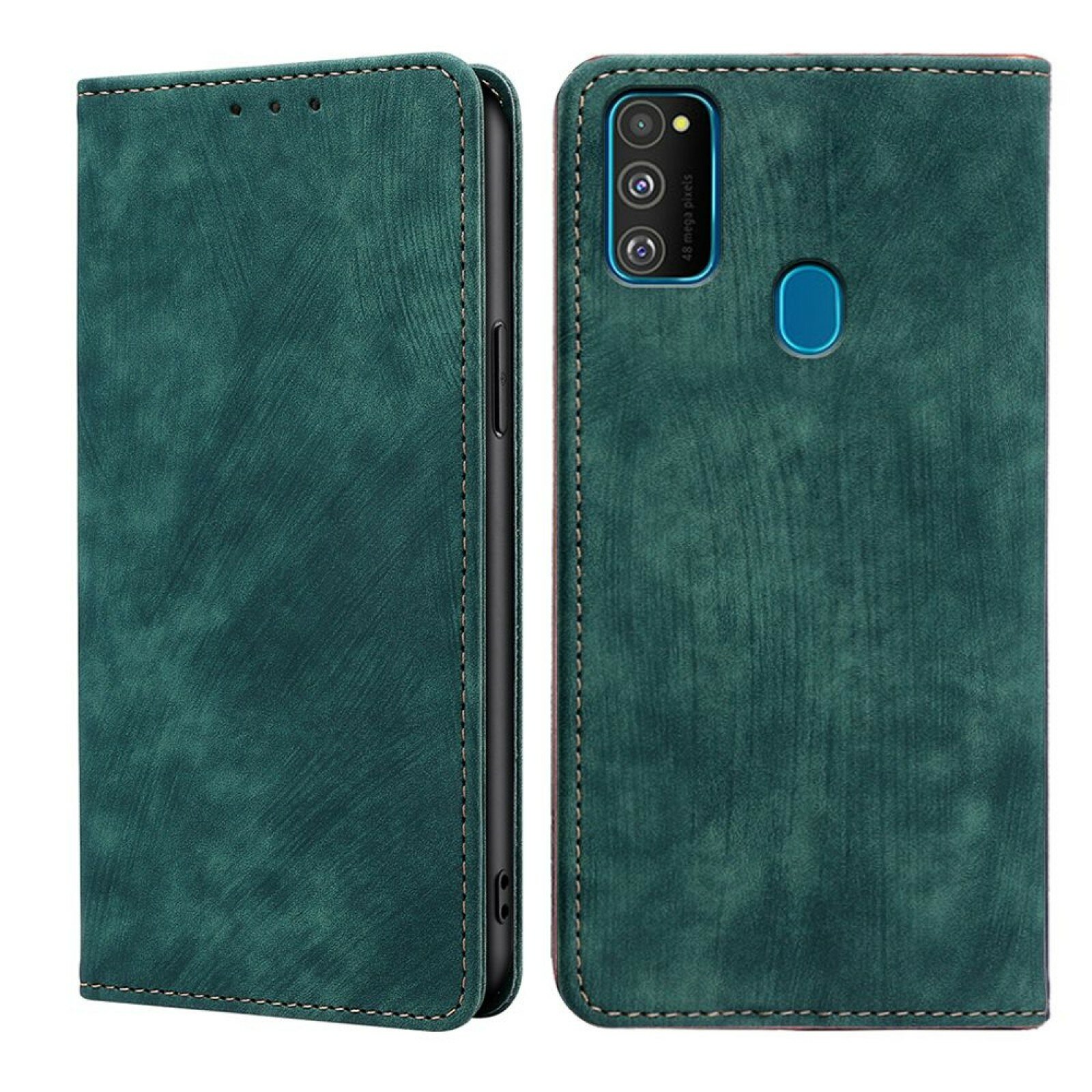 Чехол-книжка MyPads для Samsung Galaxy M21 SM-M215 и M30s мягкое прикосновение зеленый