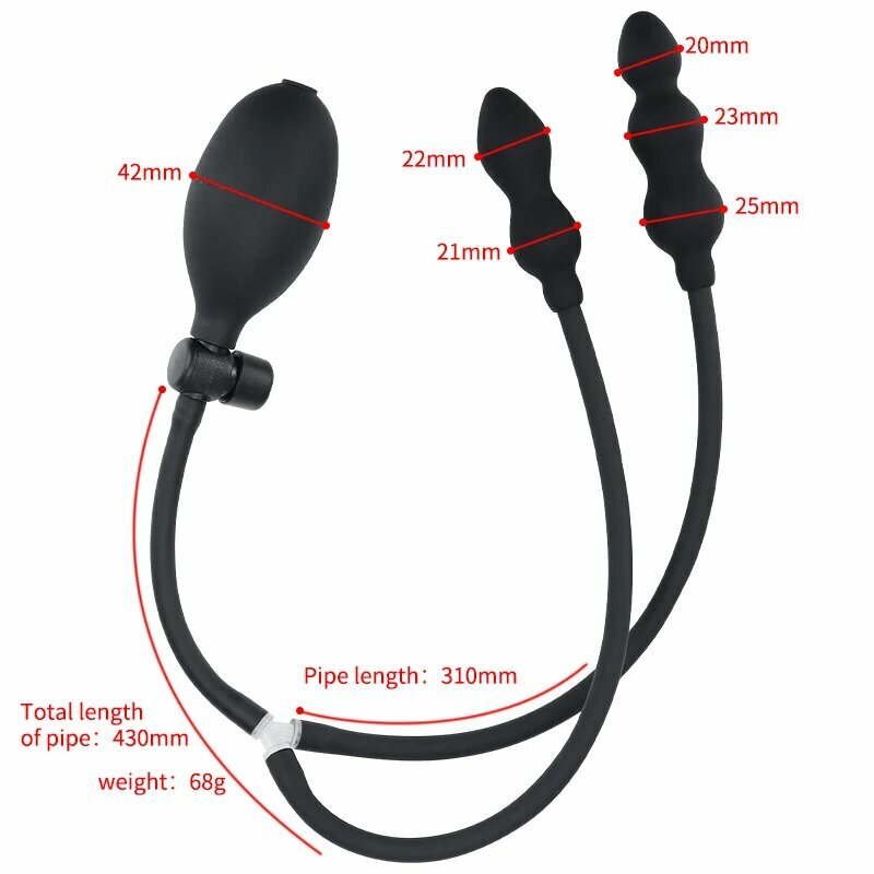 Надувная анальная пробка, секс-игрушки для женщин и мужчин, силиконовые двойные Double Pull Bead