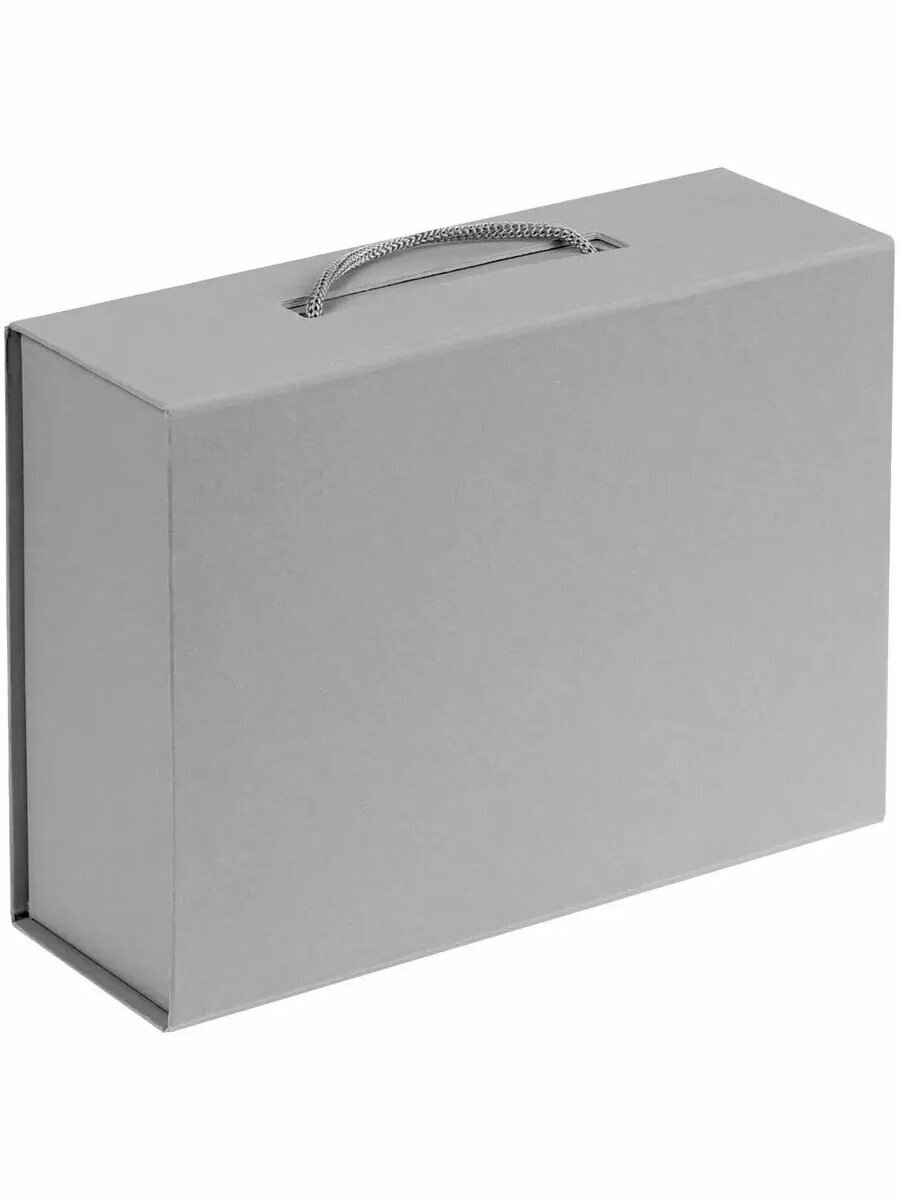 Стильная серая коробка с магнитной крышкой