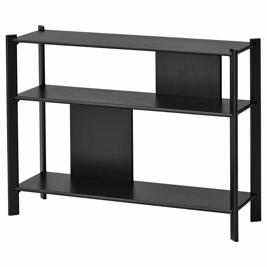 Приставной журнальный столик IKEA JATTESTA, цвет черный 95x30 см, 905.219.15