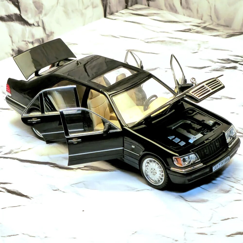 Коллекционная металлическая модель автомобиля Mercedes-Benz S-Класс W140 1:24 Чёрный — фото 1