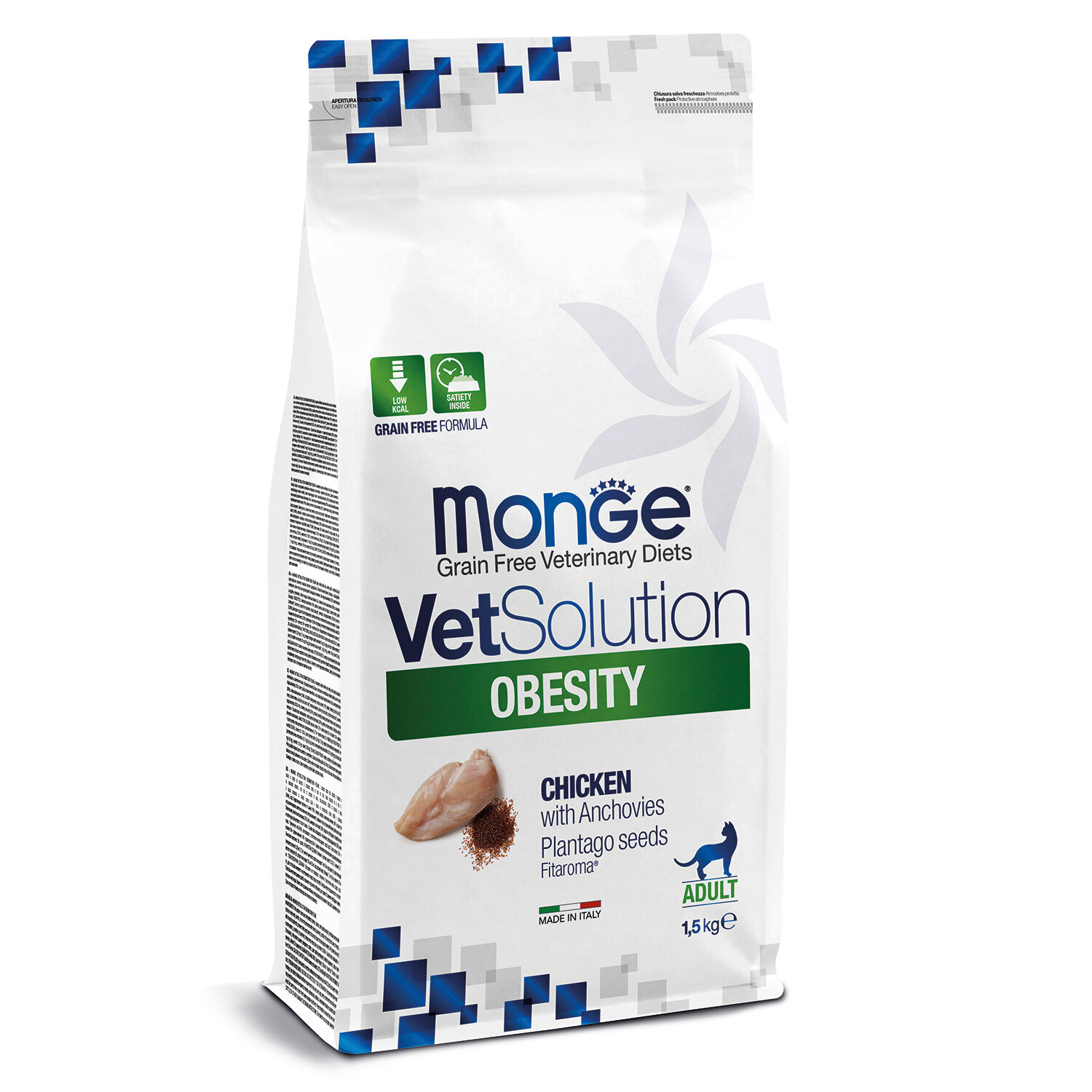 Monge VetSolution Cat Obesity Сухой корм для кошек, при избыточном весе 1.5 кг