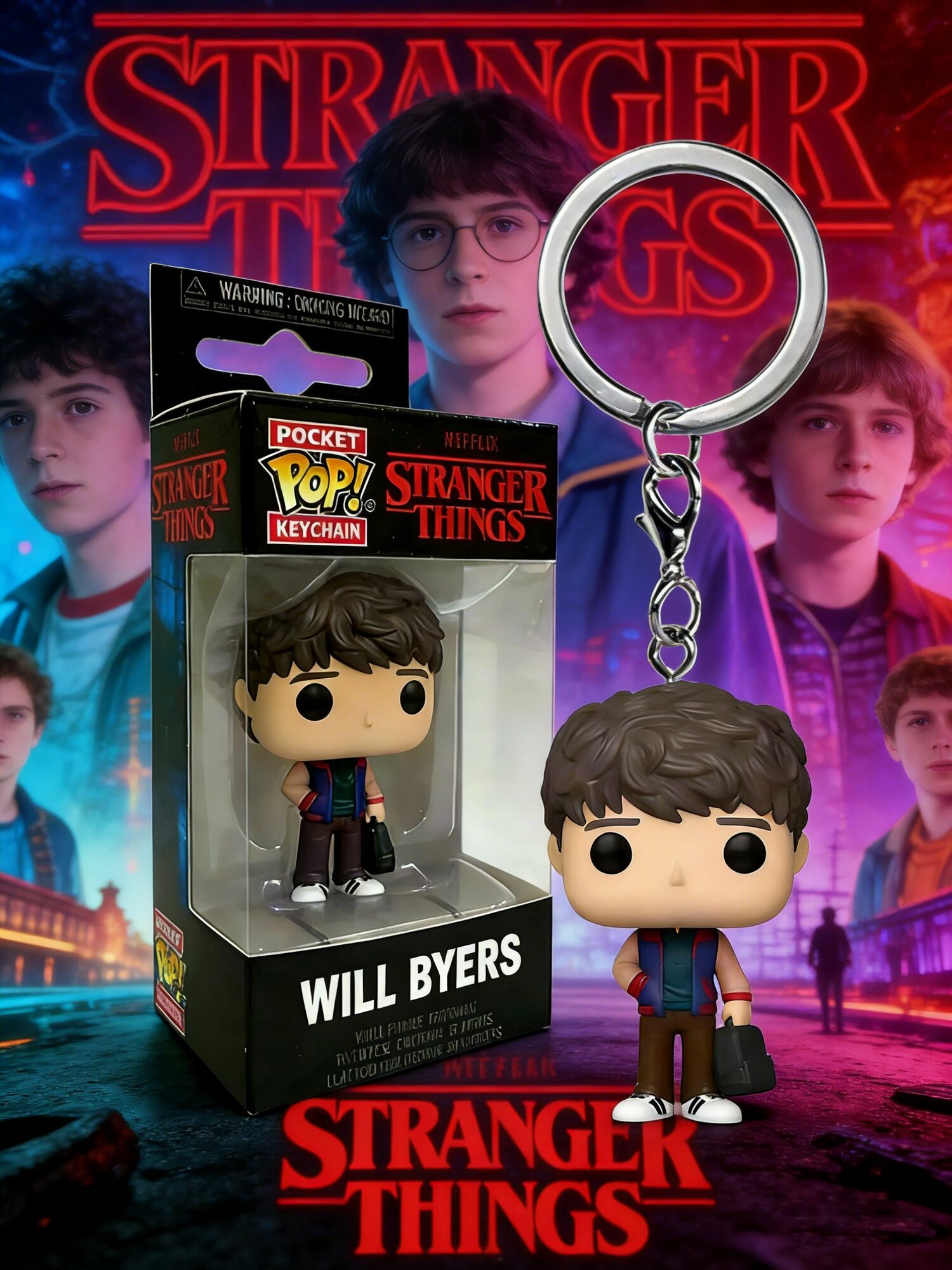 Фигурка Funko POP! брелок для ключей stranger things, Очень странные дела Уилл 5*4*7.5CM, Персонаж из сериала Очень странные дела Will
