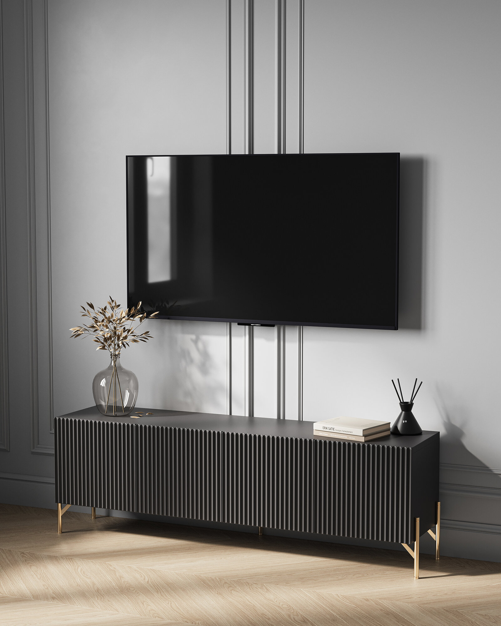 Тумба IRINA MEBEL "Моника" без ножек, подвесная, с ящиками, крепление к стене, цвет на выбор