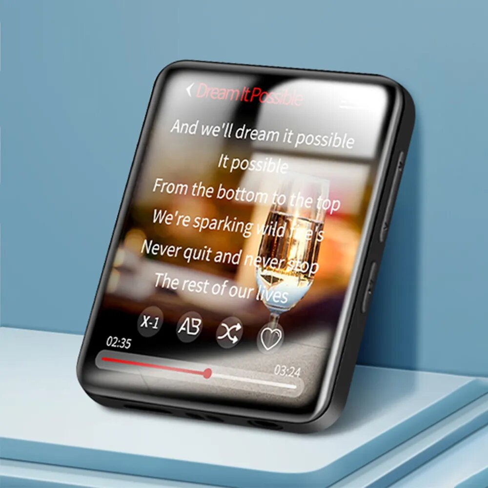 MP3-плеер без диска, черный, сенсорный экран 1,77 дюйма, Bluetooth 5.0 — фото 1