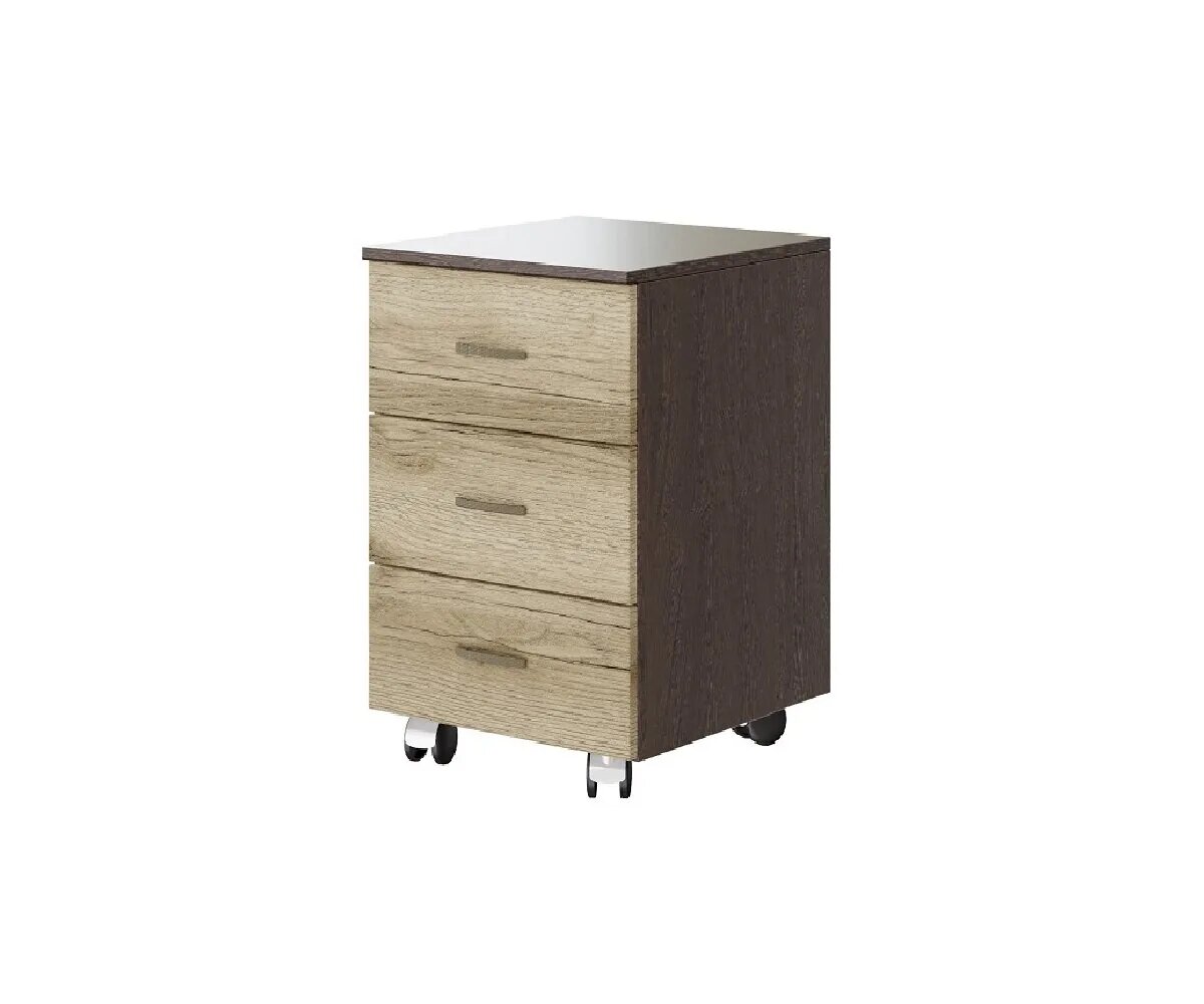 Тумба выкатная «Орион» с ящиками, ЛДСП (Венге/Дуб делано) 40х44х60