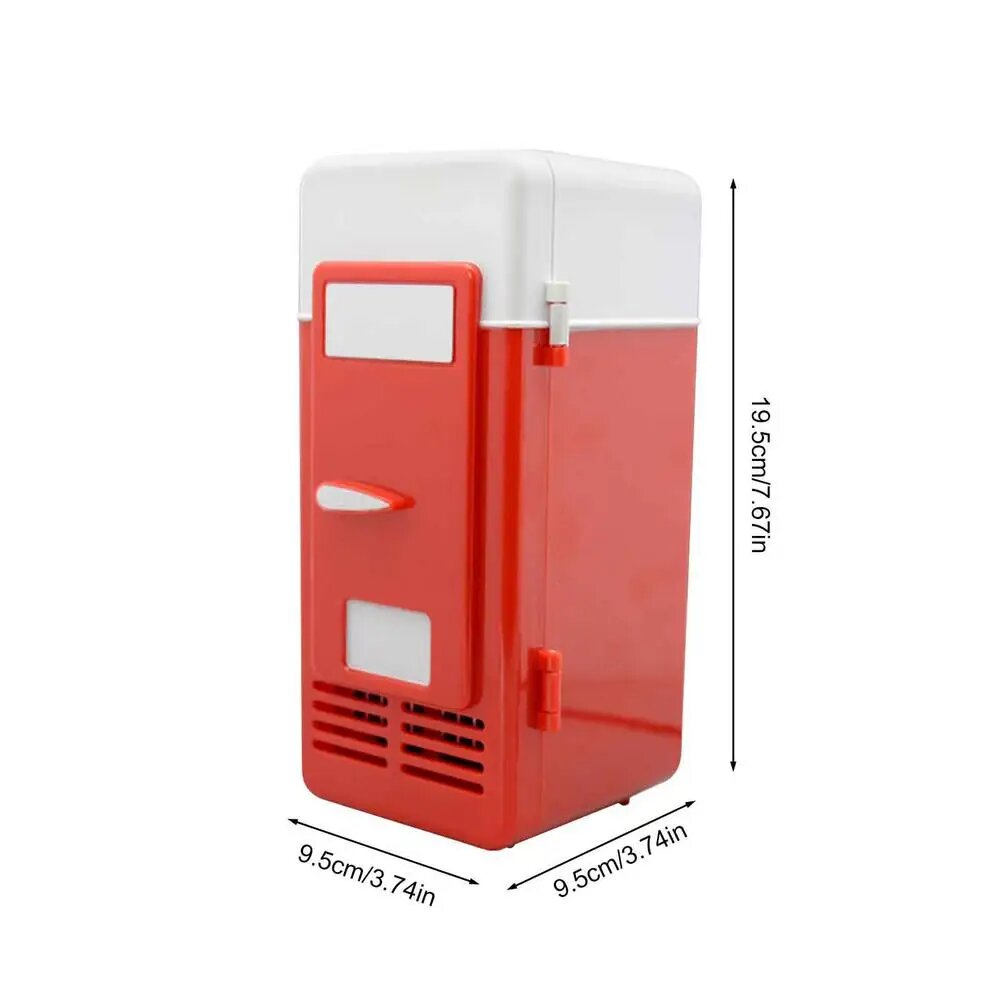 Маленький холодильник для напитков, USB персональный холодильник, охладитель для банок с Red
