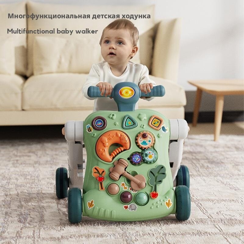 Каталка, Ходунки детские музыкальные, Развивающий игровой центр 6в1, Беговел-трансформер для малышей