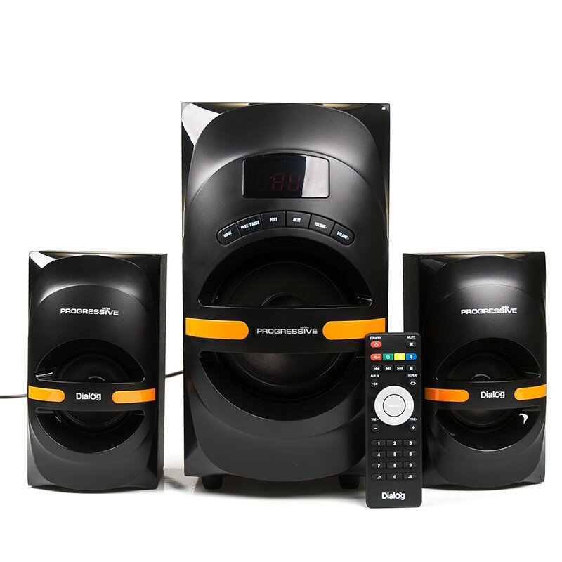 Dialog Progressive AP-210B BLACK - акустические колонки 2.1, 30W+2*15W RMS, Bluetooth, USB+SD reader