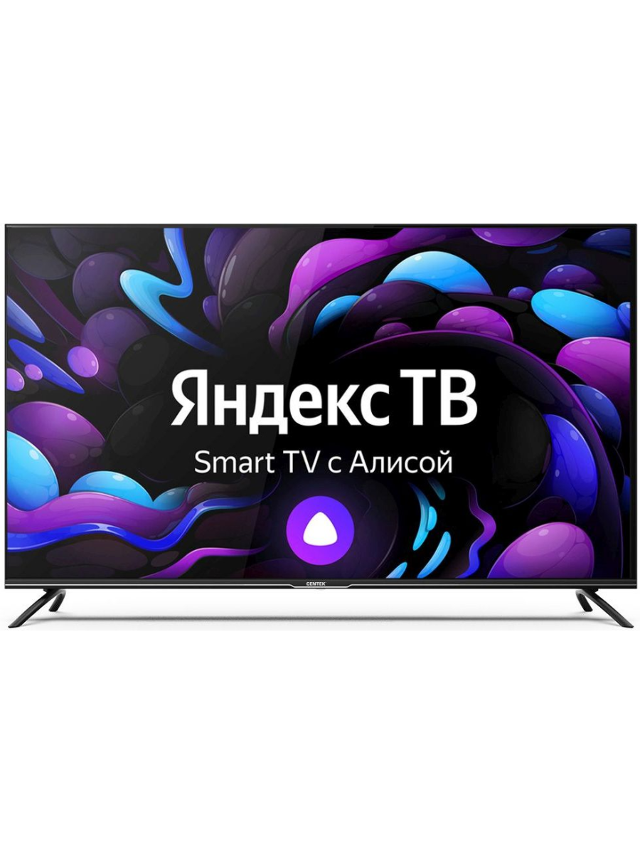 Телевизор Centek CT-8565 65" LED, 4K Ultra HD, черный, смарт ТВ, YaOS