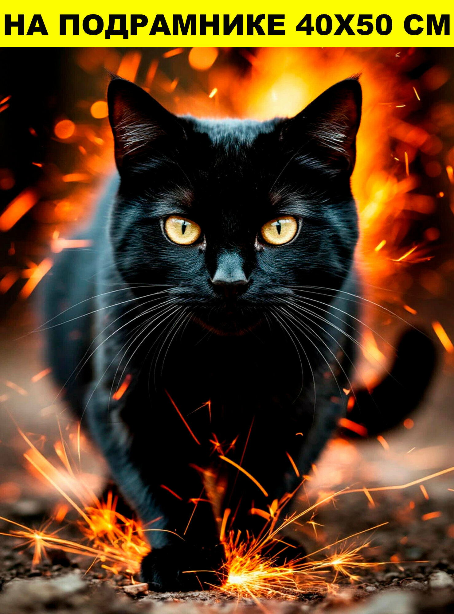 Постер на стену 40х50 на подрамнике постеры большие картина кот