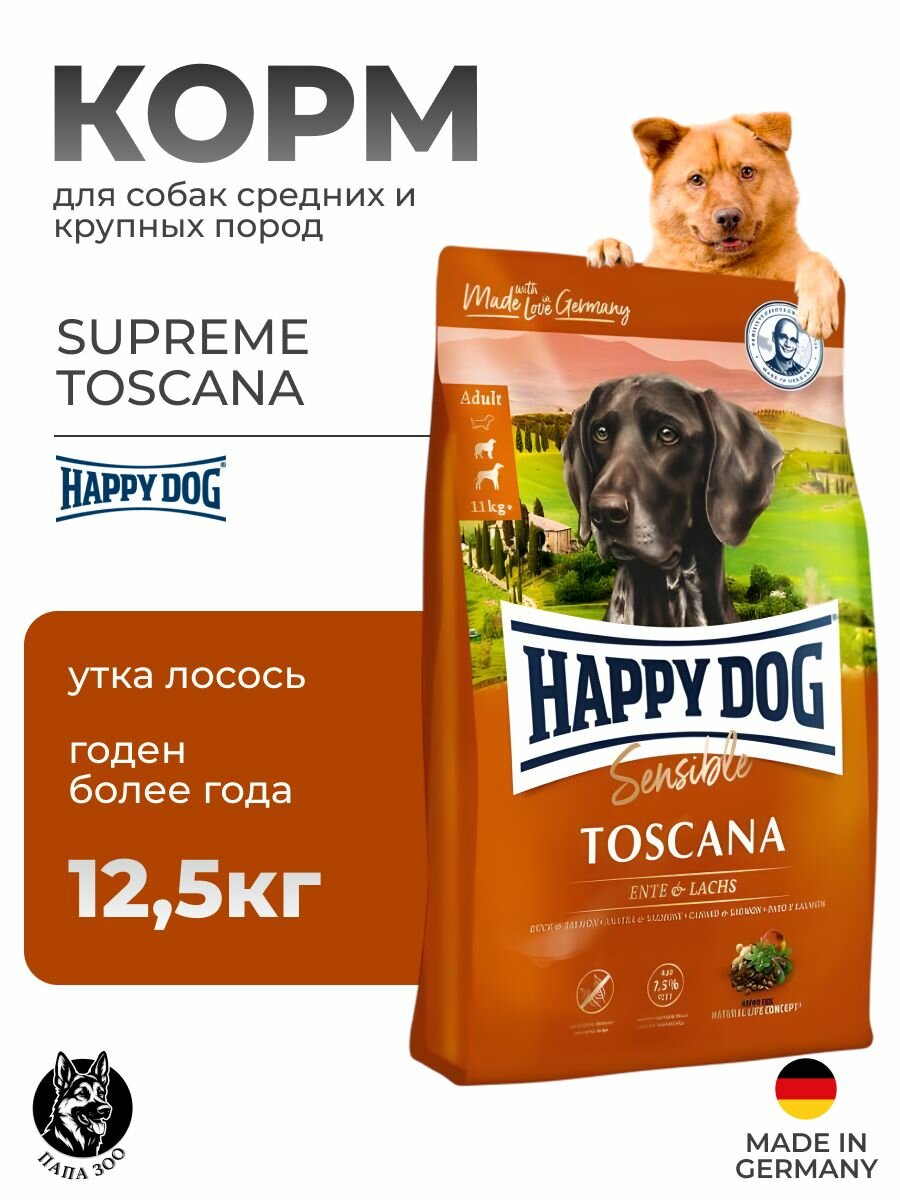 Корм для домашних животных Happy Dog Sensible Toscana для собак 12,5 кг