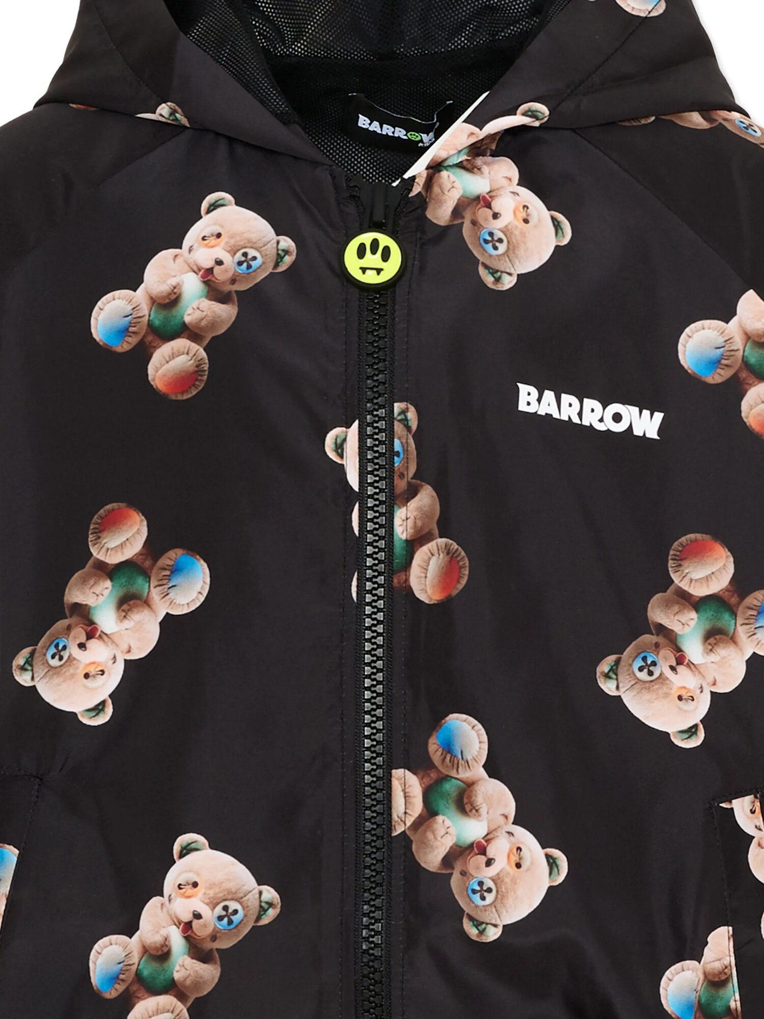 Куртка BARROW Hooded teddy-print jacket, размер 6 лет, черный/серый металик — фото 1