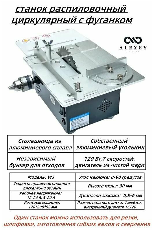 Станок распиловочный циркулярный с фуганком