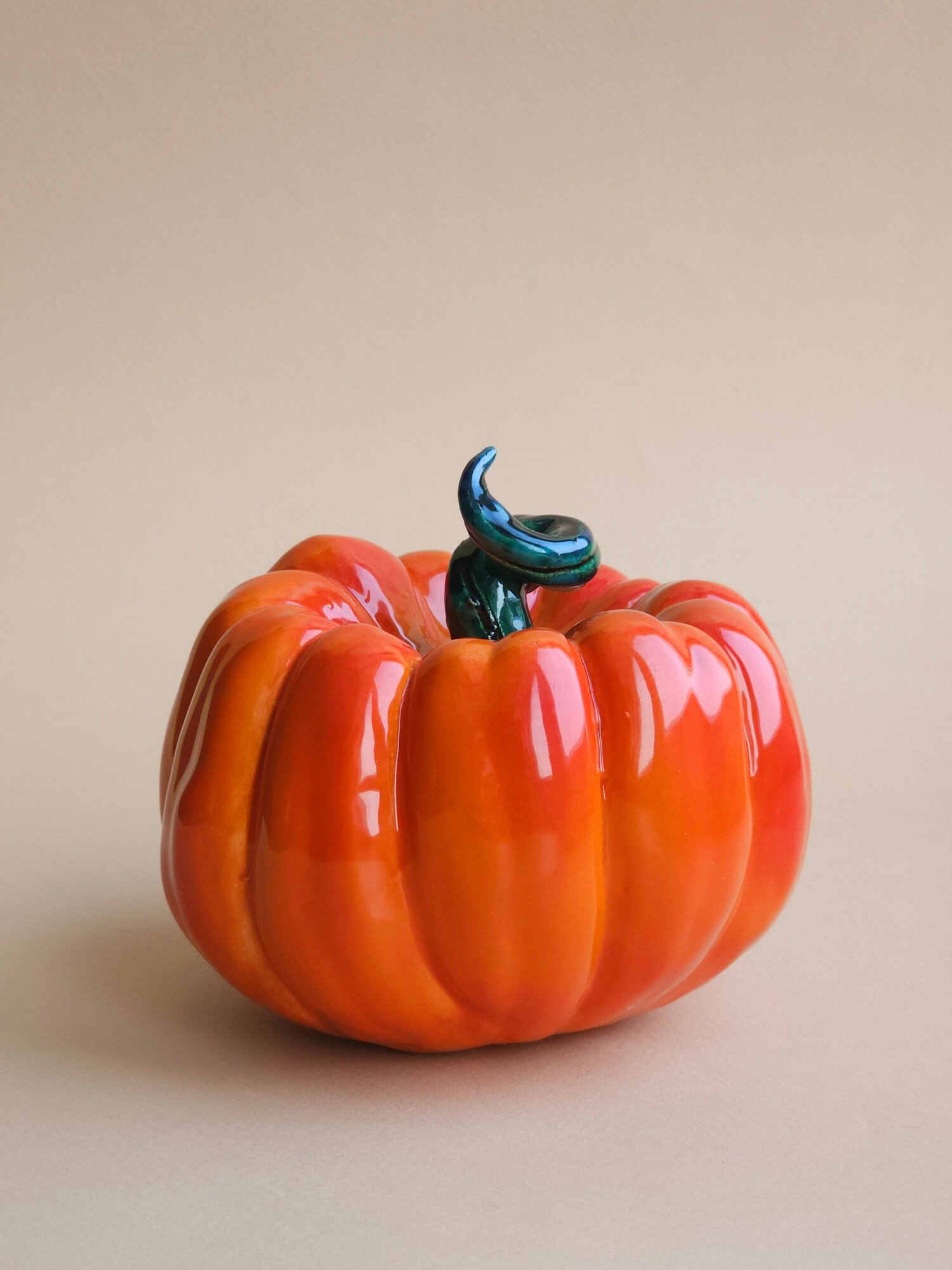 Керамический овощ "Тыква". Ярославская майолика. Керамика ручной работы. Сделано в России.