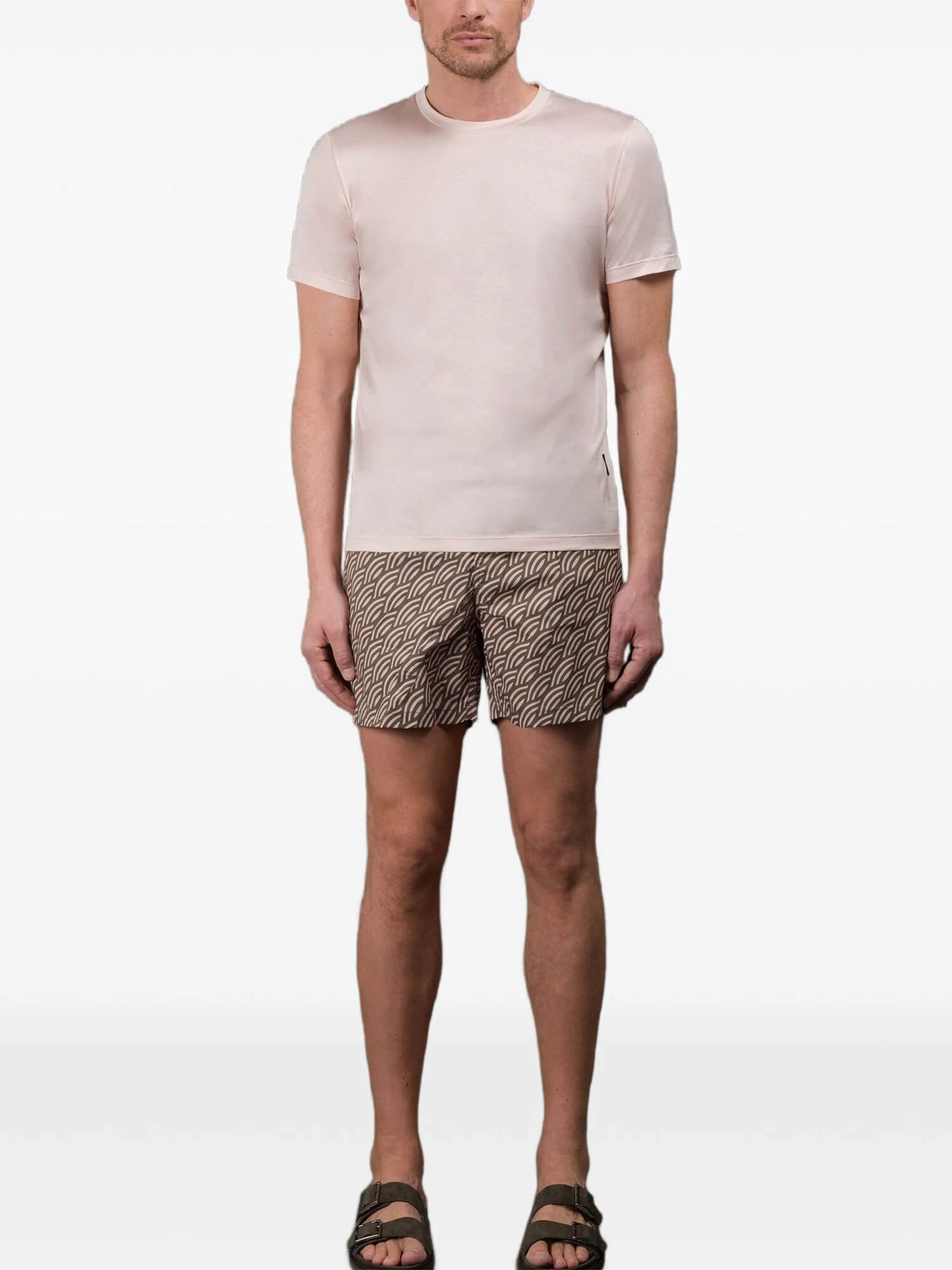 Футболка MooRER Round-neck slim-fit T-shirt, размер 52, pink — фото 1