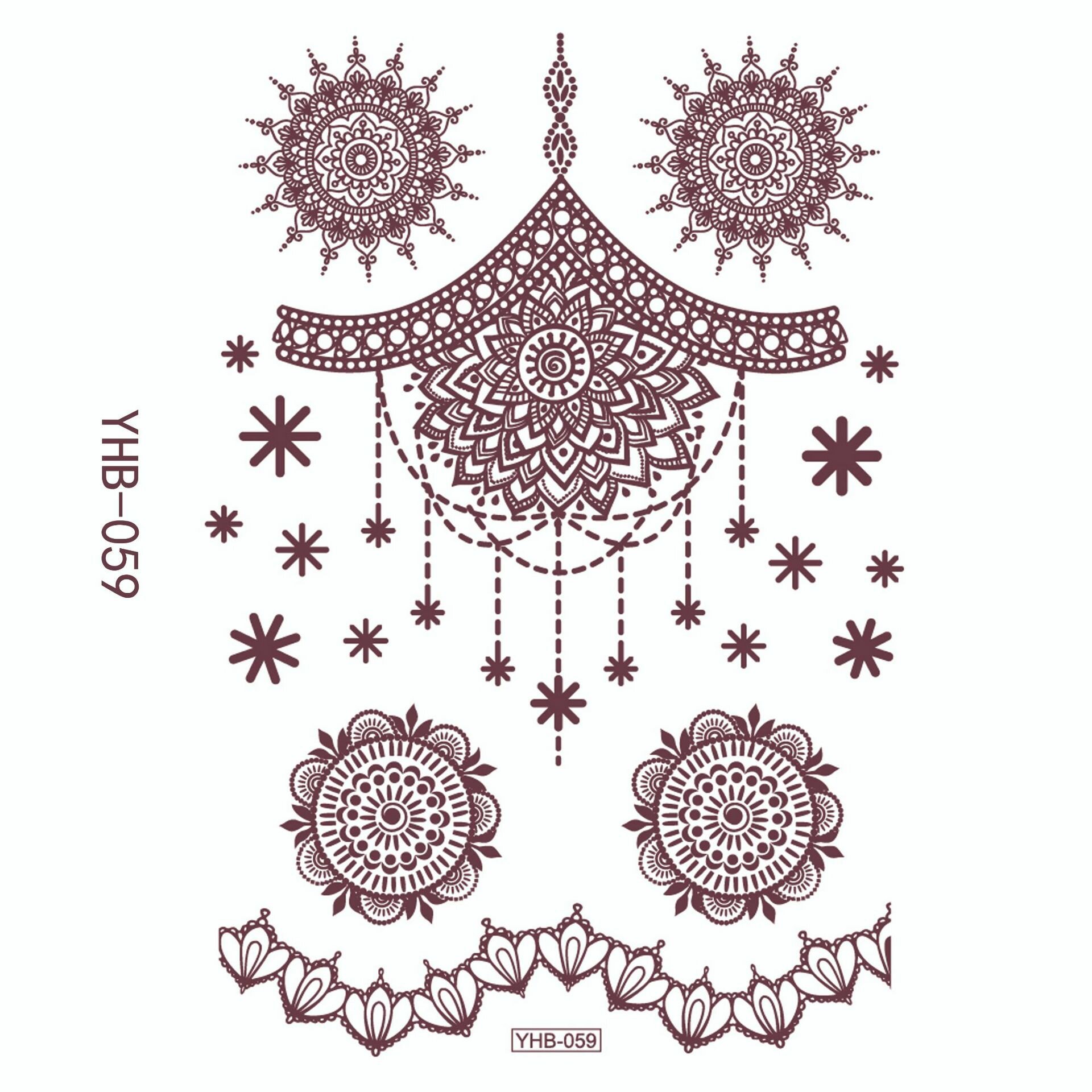 Временные татуировки хной в европейском и американском стиле, временные татуировки белого, черного и красного цветов, высококачественные временные татуировки для рук и предплечий.