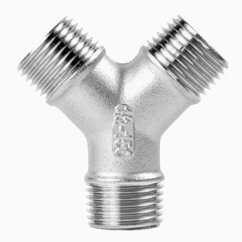 Тройник из нержавеющей стали 1/4", серый/красный