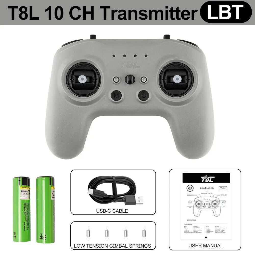 Аппаратура RadioMaster T8L, 2.4G, 10CH, встроенный ELRS, джойстики X5 Hall, 10-100mW