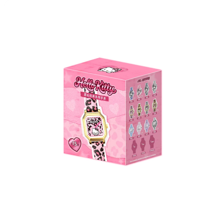 Hellokitty Sanrio Sweetheart Leopard Слепая коробка часы Студентские электронные часы