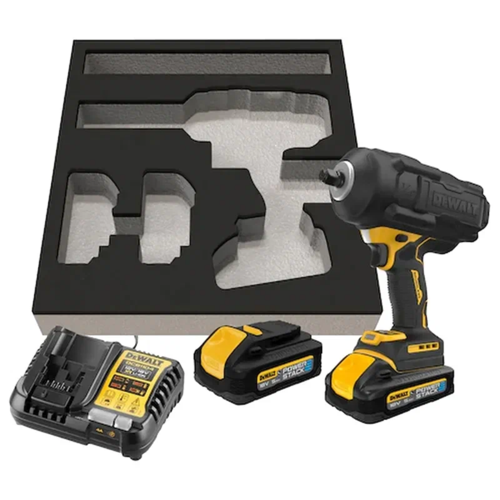 Гайковерт аккумуляторный DeWALT DCF964H2G, 2 АКБ, крутящий момент 2576Н\м