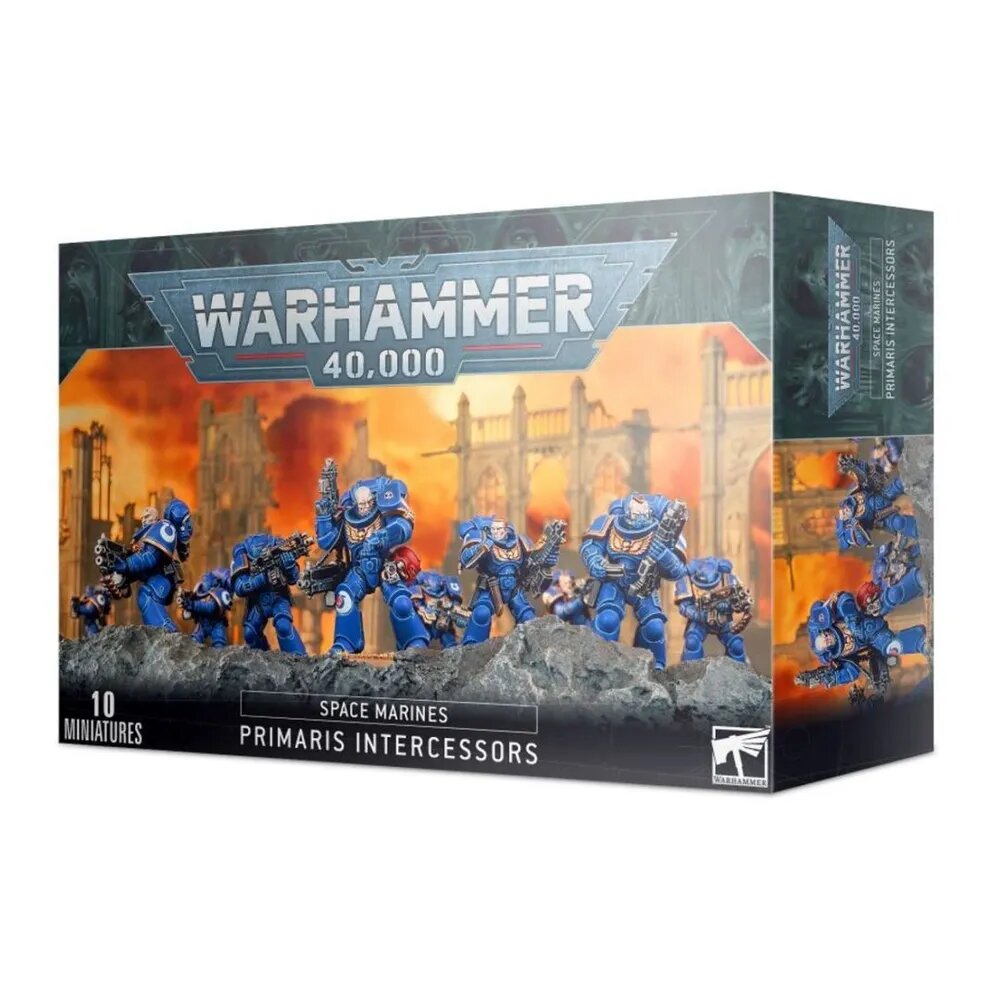 Warhammer 40000 Primaris Intercessors - Набор миниатюр, 10 штук, для сборки и покраски