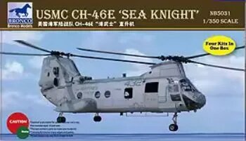 BRONCO 5031 1/350 Американский морской самурай CH - 46E Пластиковая модель вертолета