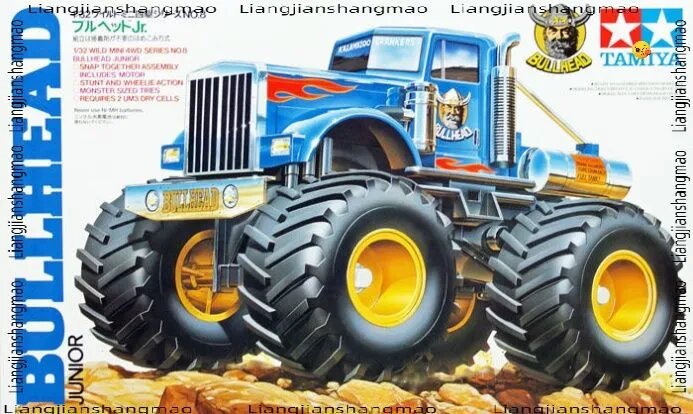 Эксклюзивная сборная модель Tamiya 17008 Wild Mini Bullhead Junior Jr, масштаб 1/32, полноприводный грузовик