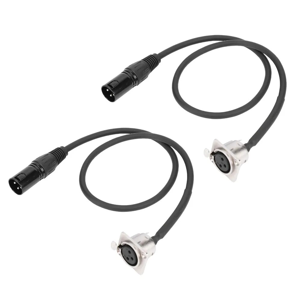 Аудиокабель XLR-XLR, черный, для микрофонов, сценического освещения, микшеров, усилителей